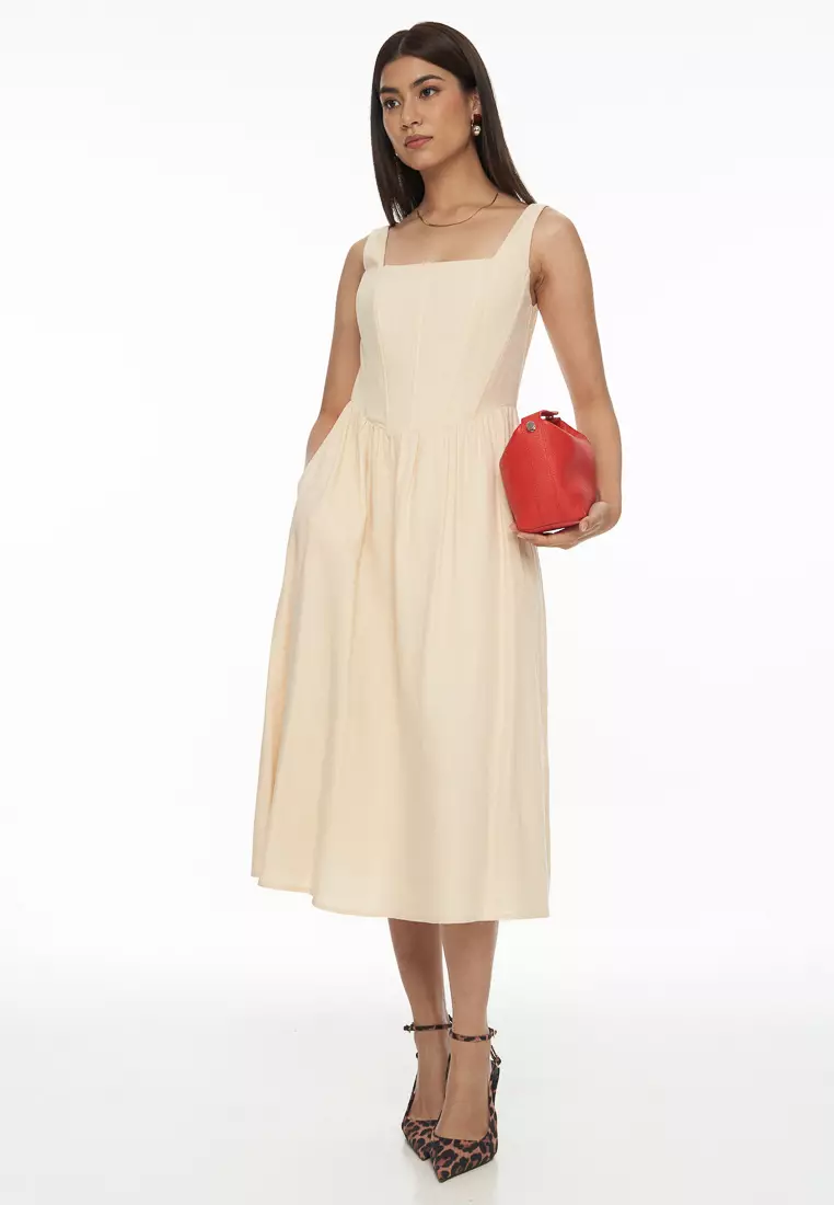 Dressing Paula Corset Linen Midi Dress 2025 | Buy Dressing Paula Online ...