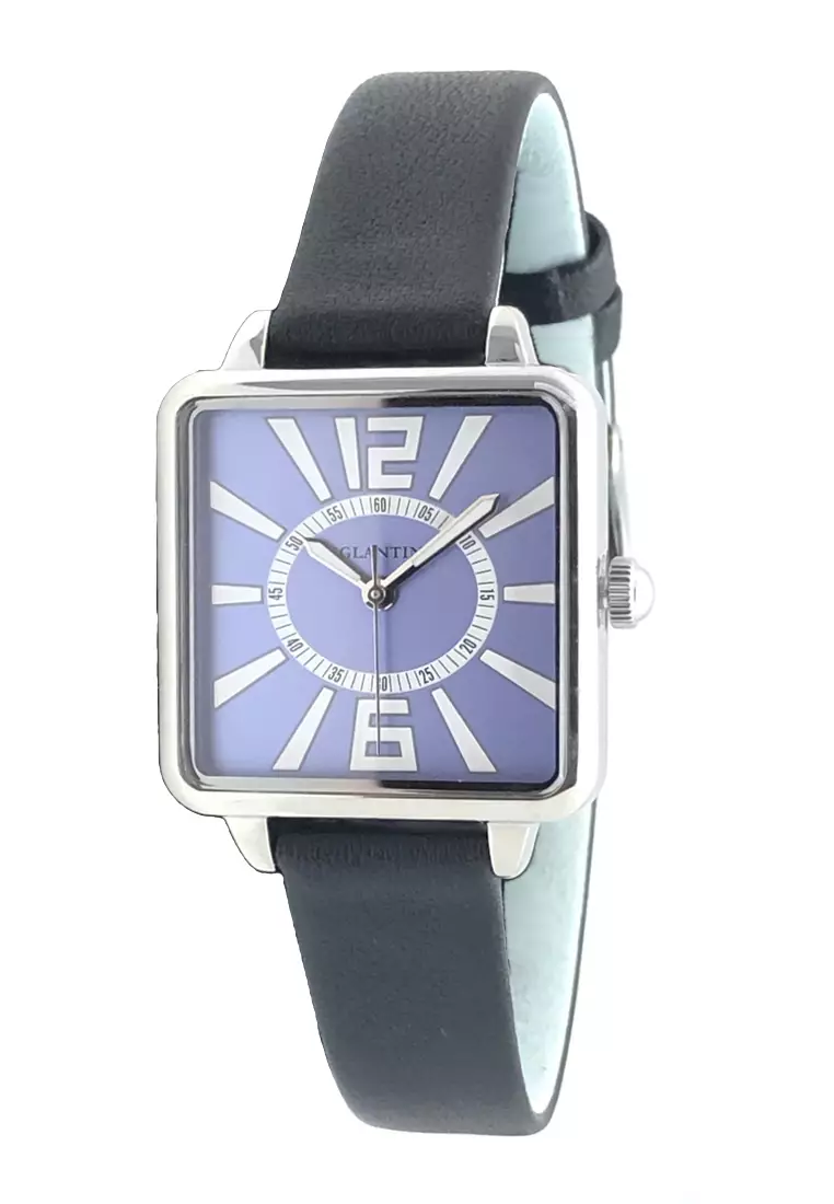 Buy EGLANTINE La Parisienne Steel Quartz Watch, Blue Dial on Black ...
