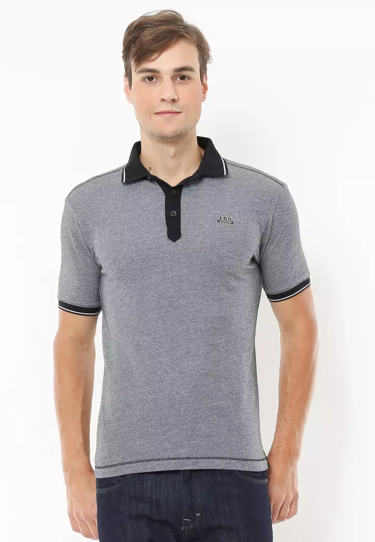 Jual LGS LGS - Kaos Polo Pria - Motif Polos - Katun Premium - Warna Abu ...