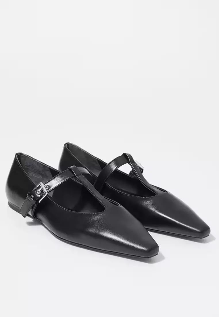 Buy & Other Stories T-Bar Leather Ballet Flats 2026 Online | ZALORA ...