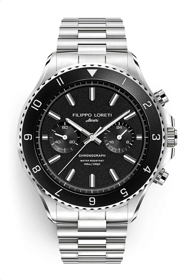 Buy Filippo Loreti Unisex Stainless Steel Ascari Black Steel Link ...