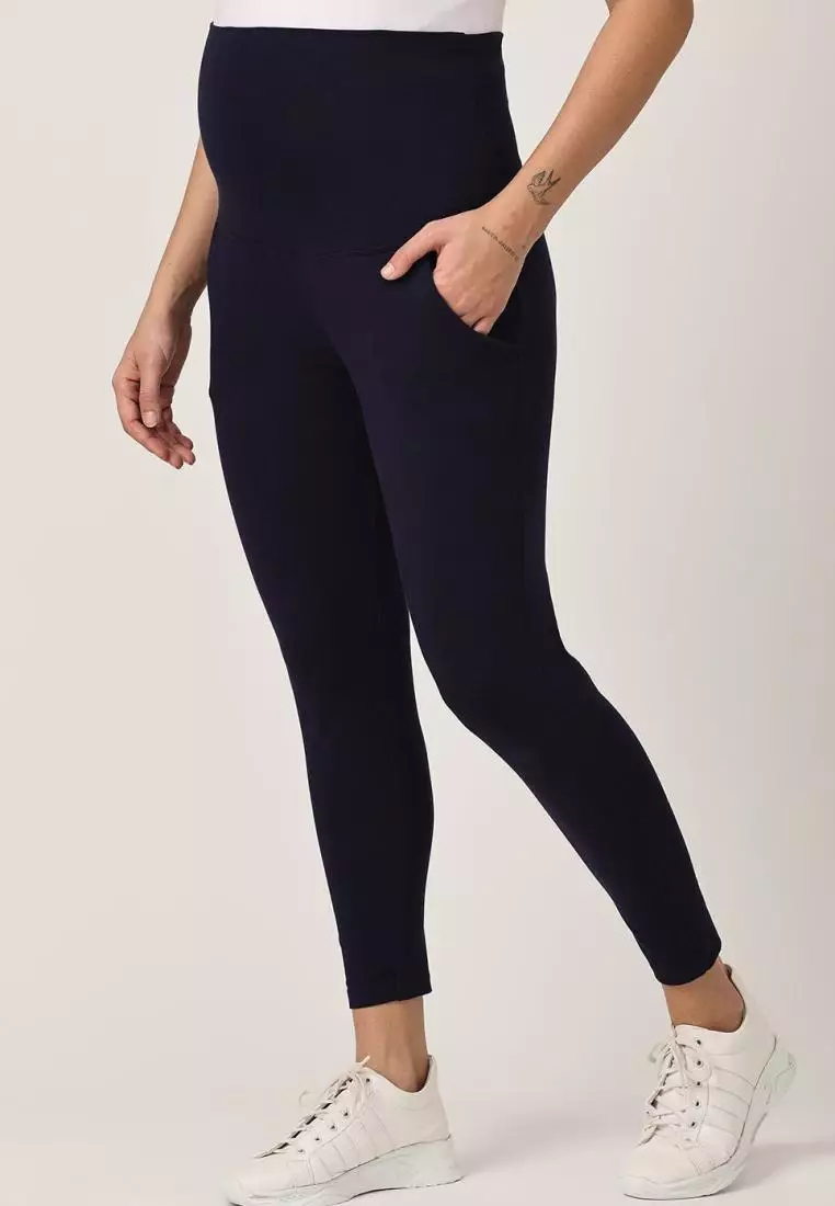 Buy THE MOM STORE Comfy Maternity Leggings Navy Blue 2025 Online | ZALORA