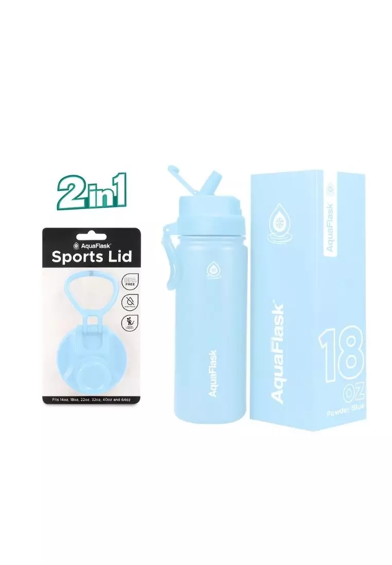 Buy Aquaflask Flipsip 18oz Powder Blue 2 in 1 Bottle 2025 Online ...