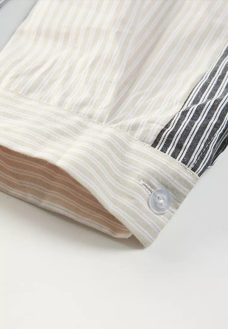 Buy A-IN GIRLS Two-Layers Color Contrast Stitching Round Neck T-Shirts ...