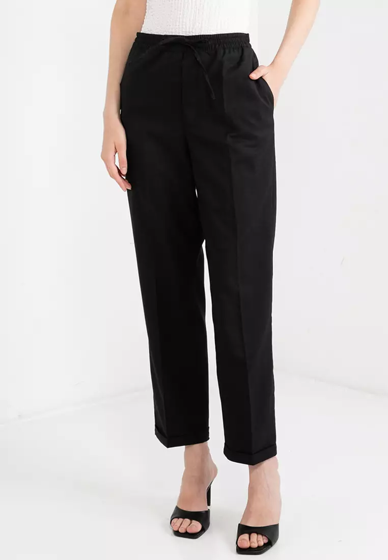Buy Electro Denim Lab Formal Loose Drawstring Pants Online | ZALORA ...