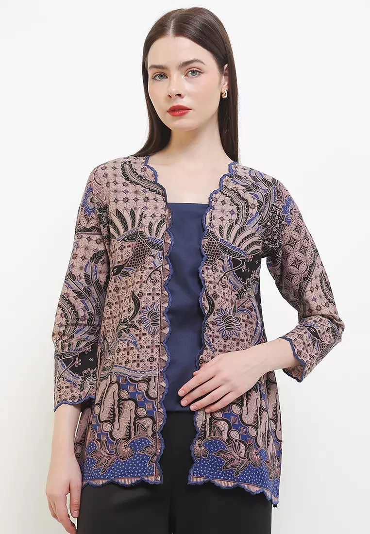 Jual Rianty Batik Blouse Atasan Kebaya Kutubaru Modern Wanita Akhsita ...