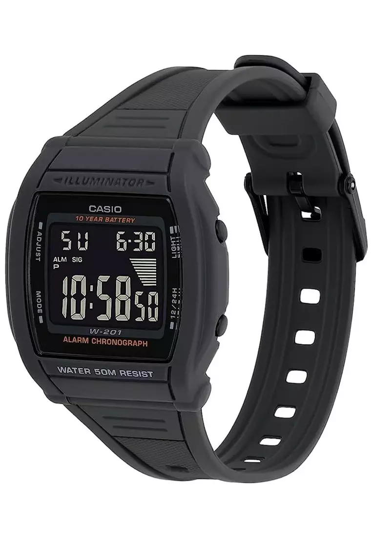 網上選購 Casio W-201-1BV Men's Digital Watch with Black Resin Band and 10-Year Battery Life 2025 系列 ...