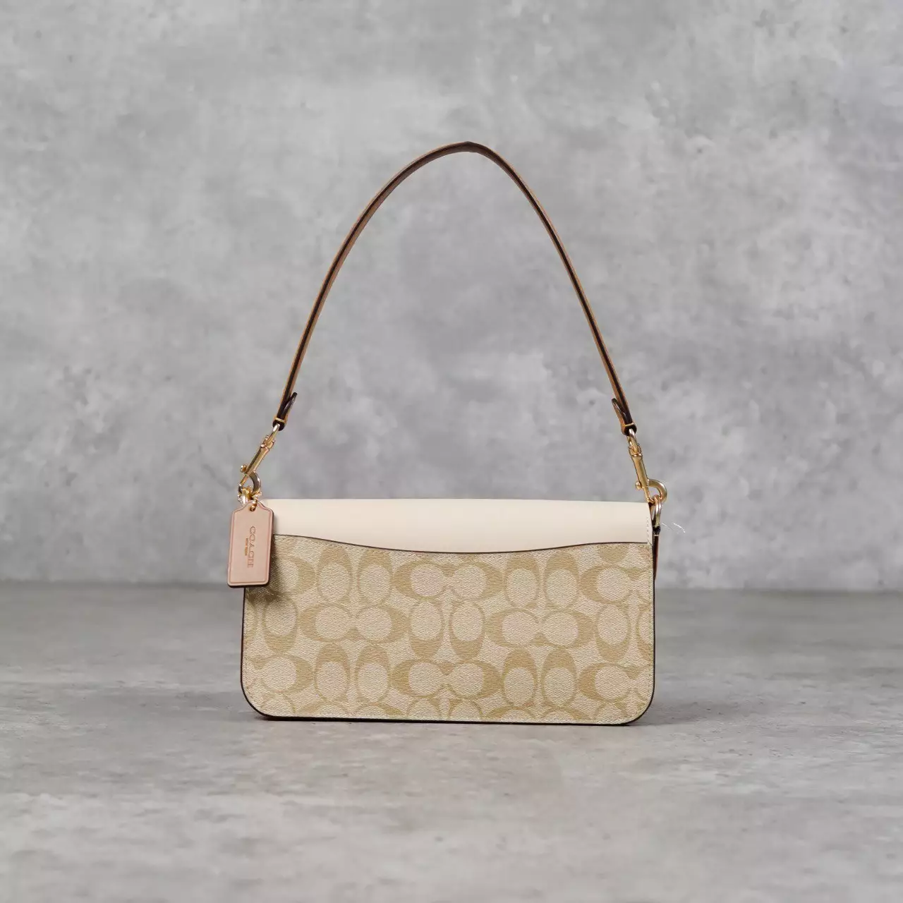 Jual Coach Tas COACH MORGAN EAST WEST MONOGRAM BEIGE IVORY FLAP ...