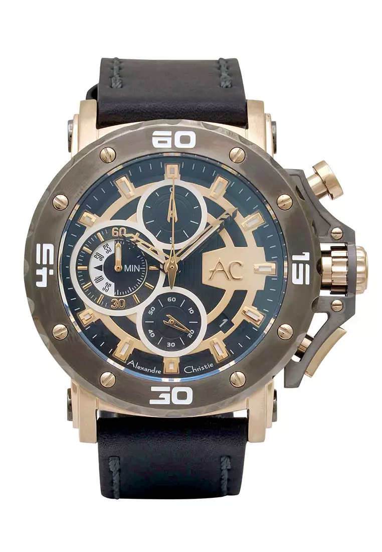 Jual Alexandre Christie Alexandre Christie Jam Tangan Pria - Black ...