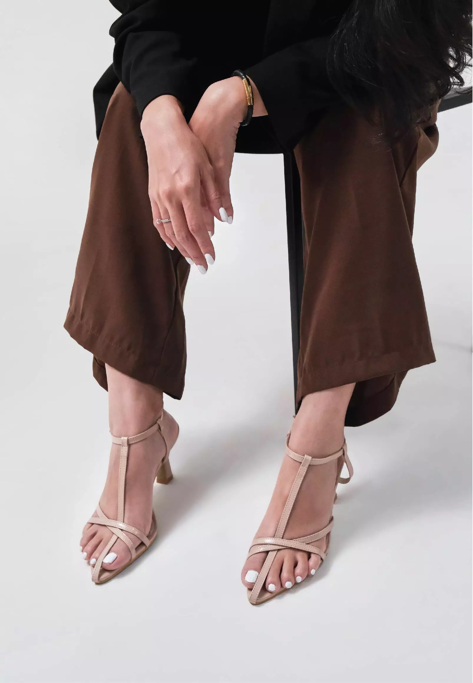 Jual INPACA Celestine Pointy Strappy Spool Heels Tali Pesta Original ...