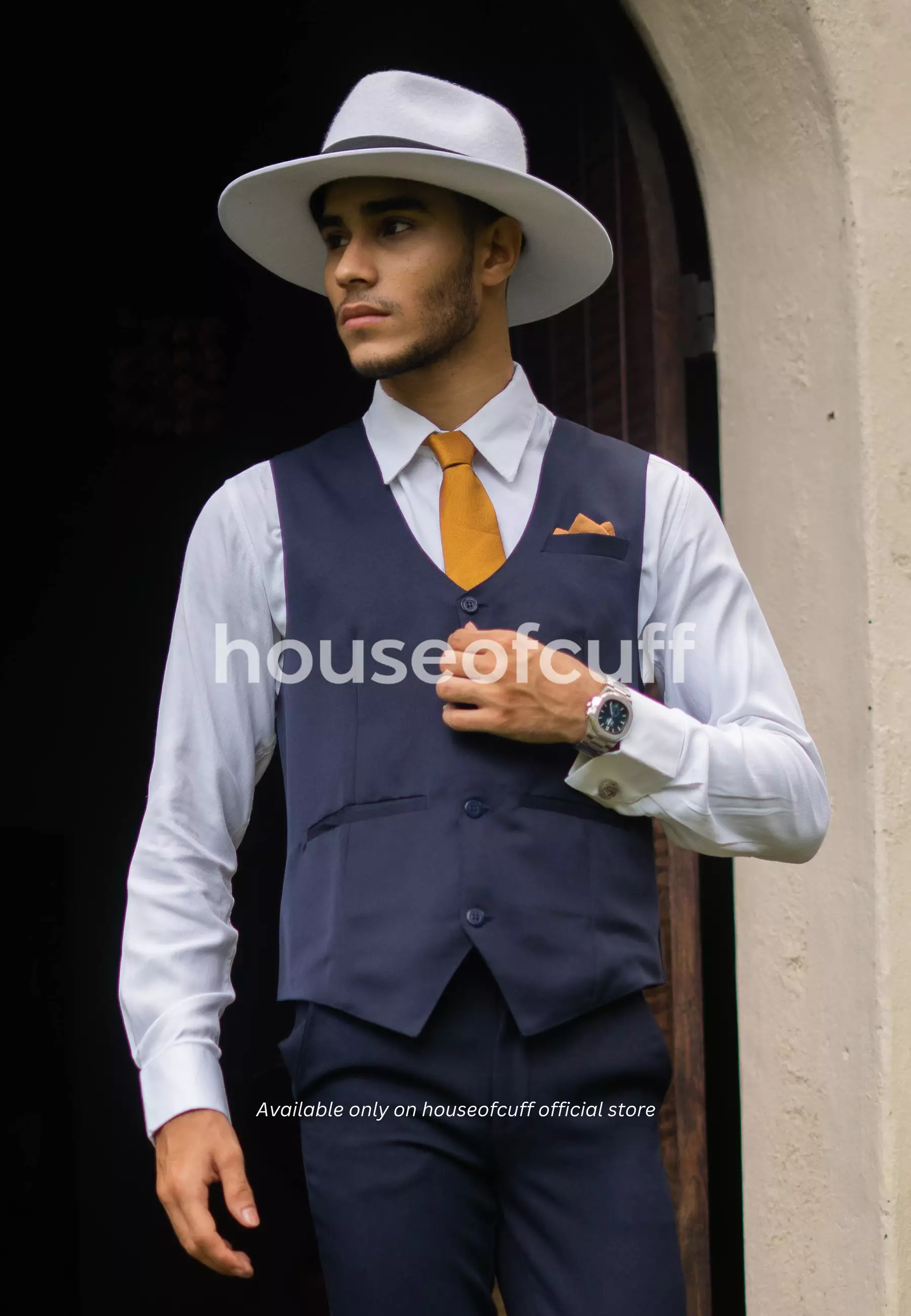 Jual House of Cuff Houseofcuff Vest / Rompi Formal Biru Navy waistcoat ...