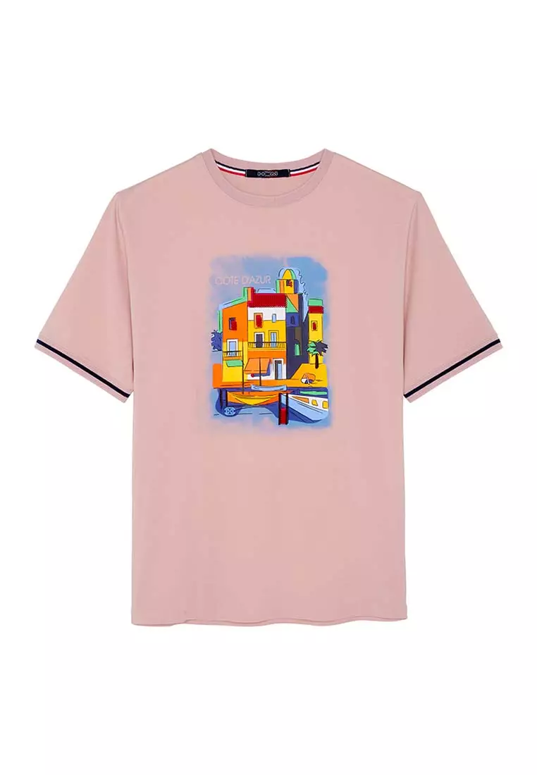 Buy HOM T-Shirts Pink Color Print 2024 Online | ZALORA Philippines