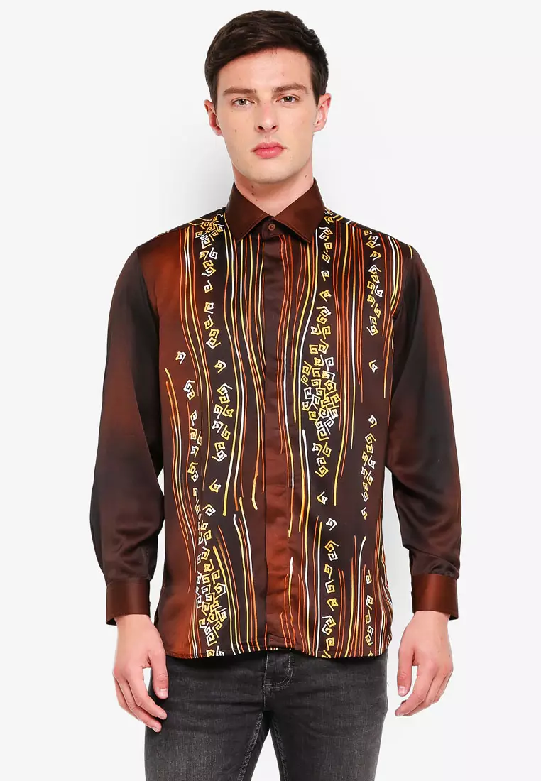 Buy Gene Martino Men's Batik Art Strip 2025 Online | ZALORA