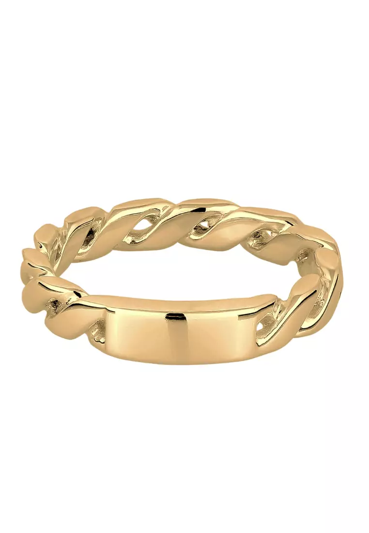 Buy Kuzzoi Men's Silver Slim Band Ring – Gold-Plated 2026 Online | ZALORA