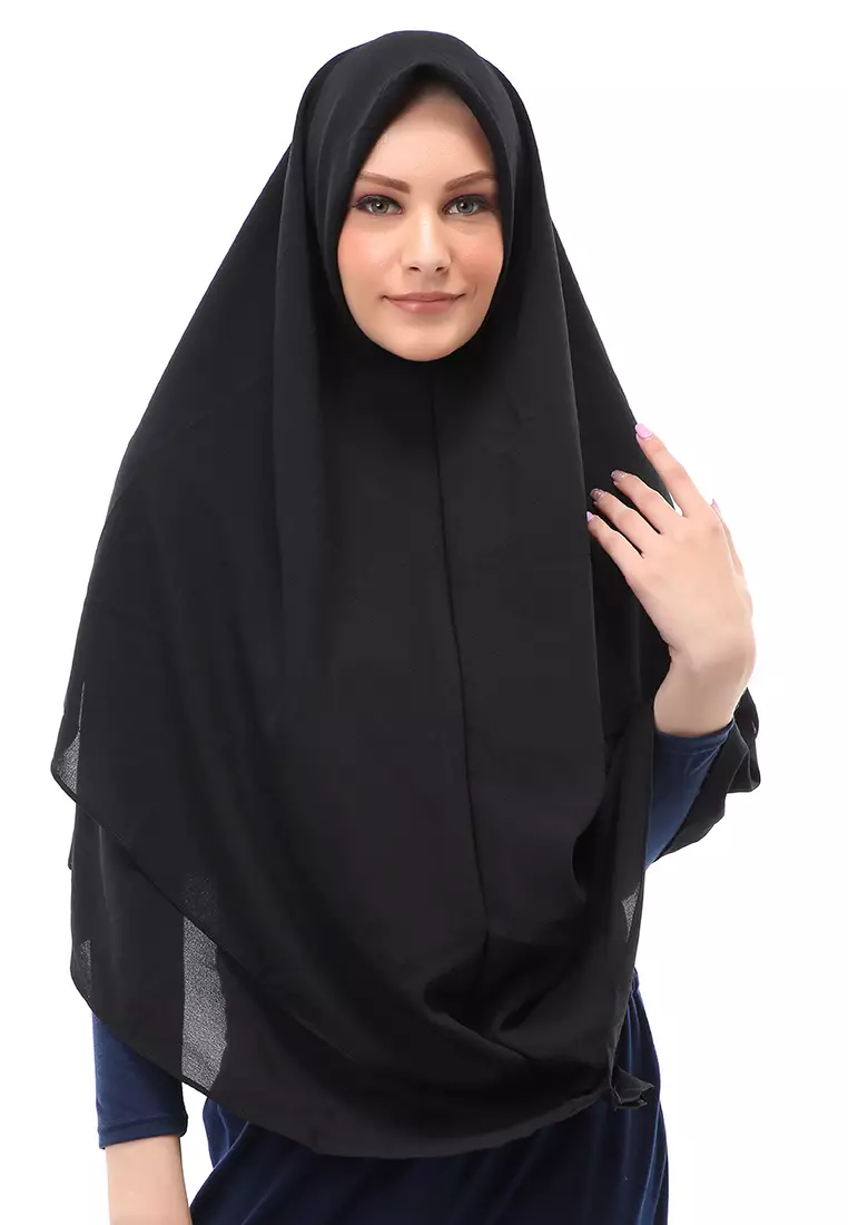 Jual Evernoon Layla Jilbab Syar'i Jumbo Motif Polos Relaxed Fit - Black Original 2025 | ZALORA ...