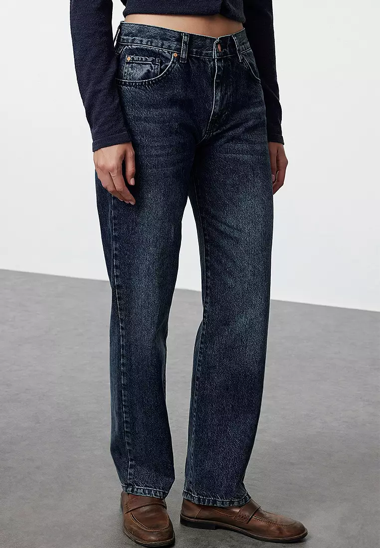Buy Trendyol Washed Out Denim Jeans 2025 Online | ZALORA Philippines