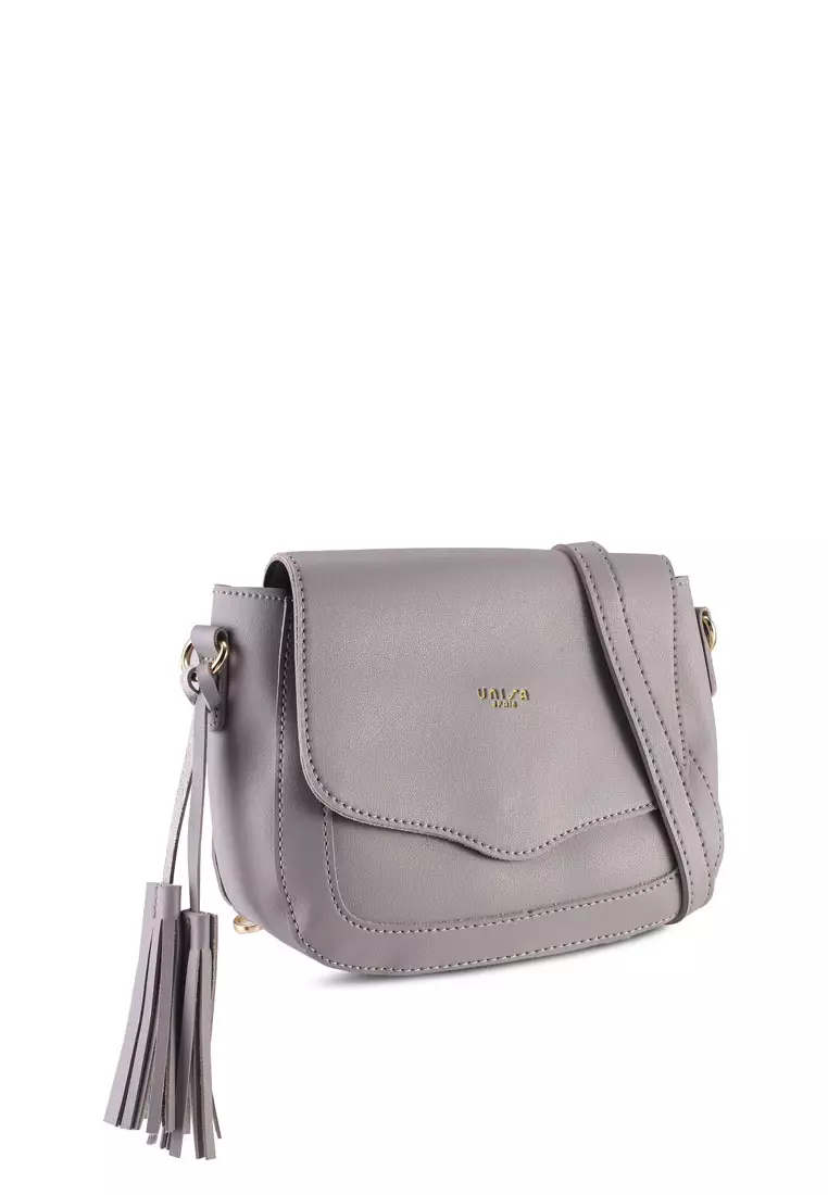 Buy Unisa Faux Leather Sling Bag With Tassel Online | ZALORA Malaysia