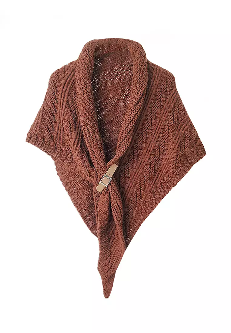 Buy ZITIQUE Skin buckle triangle cloak shawl 2025 Online | ZALORA ...