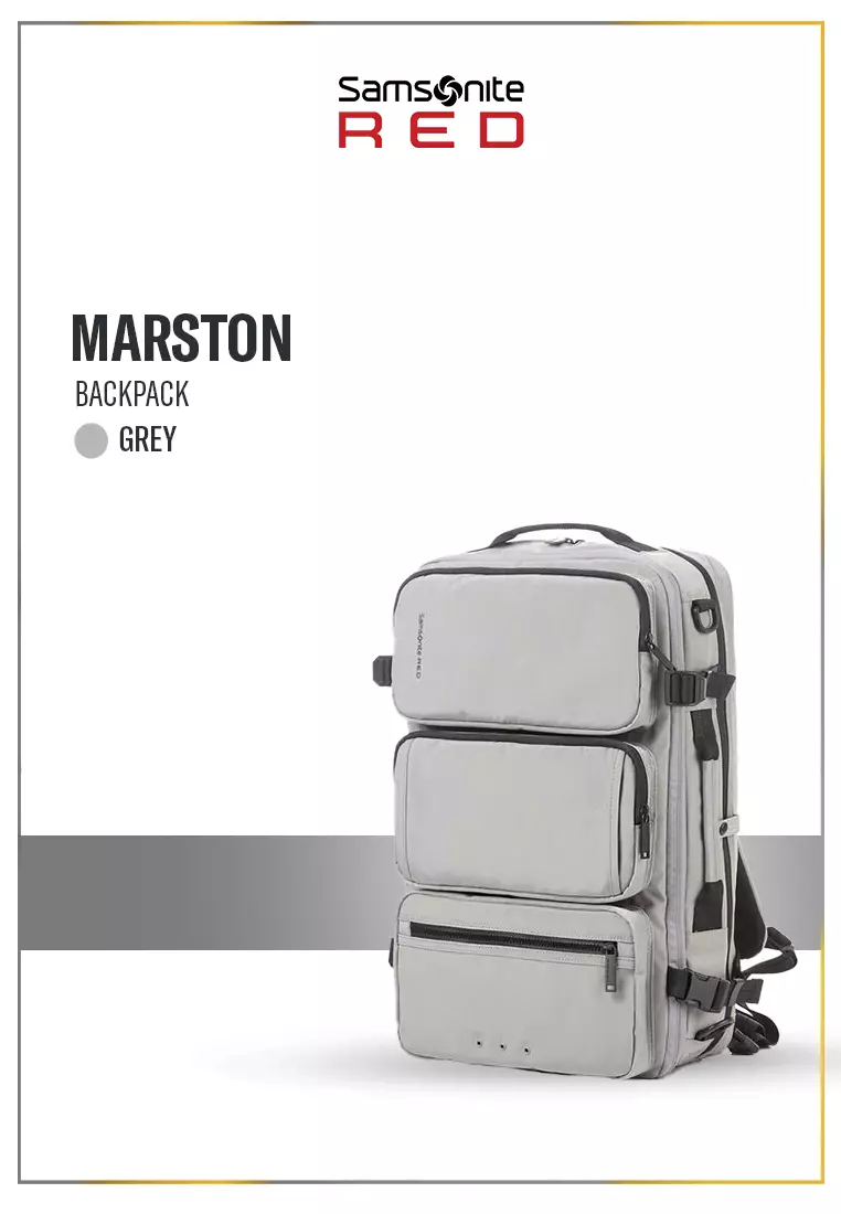 Jual Samsonite Samsonite Red Label Marston 3Ways Bag - Grey Original ...