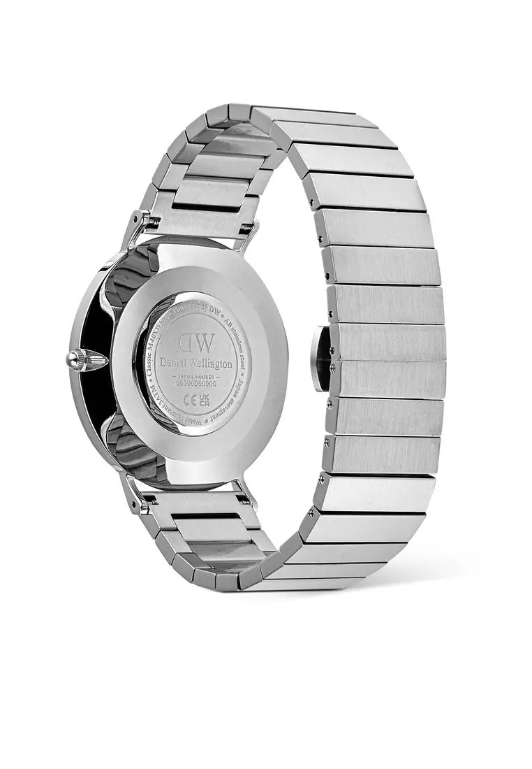 Jual Daniel Wellington Classic 40mm Sterling Piano Silver Brushed ...