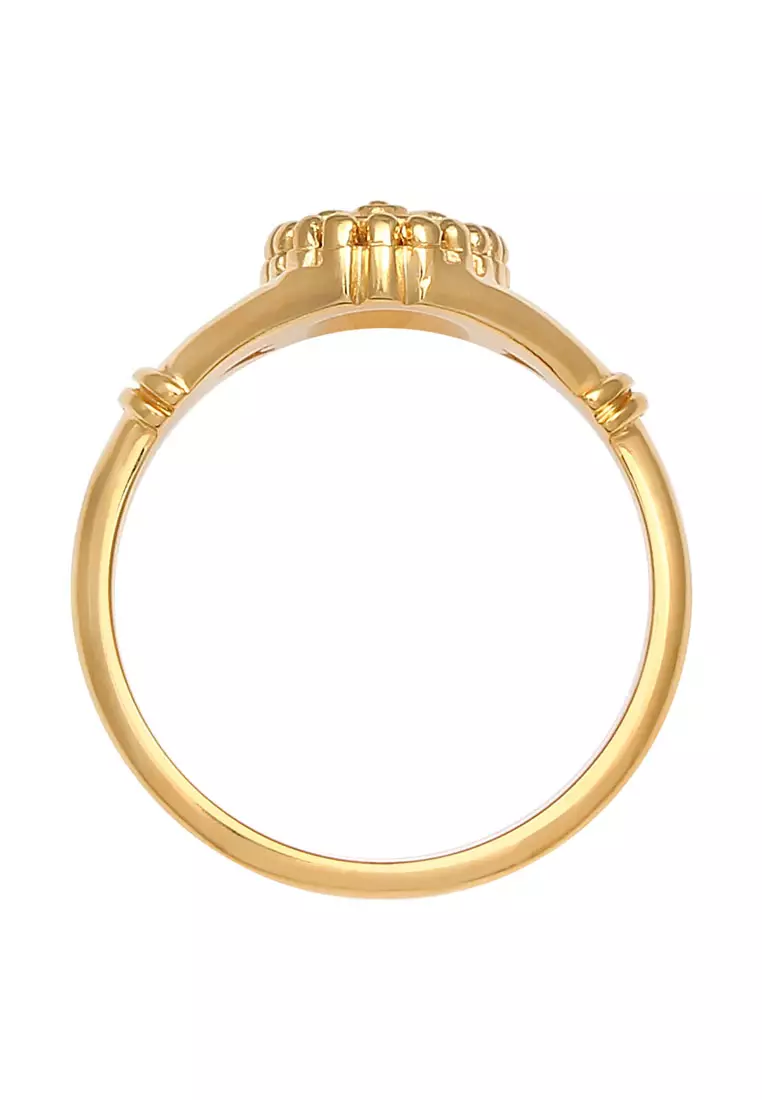 Buy ELLI GERMANY Virgin Mary Signet Ring – Gold-Plated Silver 2026 ...
