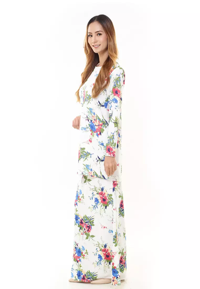 Buy RINA NICHIE COUTURE Rina Printed Kurung Colourful Flower Online ...