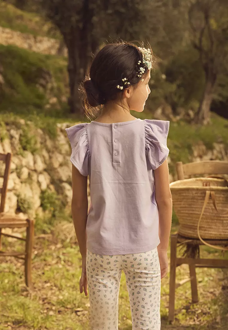 Buy Sergent Major Purple Ruffle Sleeve T-Shirt 2026 Online | ZALORA