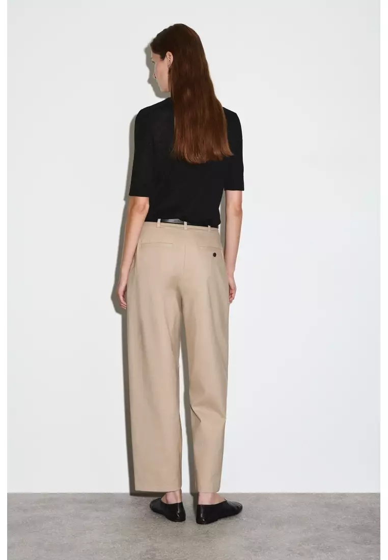 Buy COS BARREL-LEG COTTON CHINOS 2025 Online | ZALORA