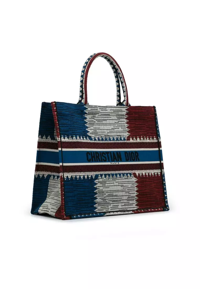Buy Dior Pre-Loved Dior Large French Flag Book Tote 2025 Online ...