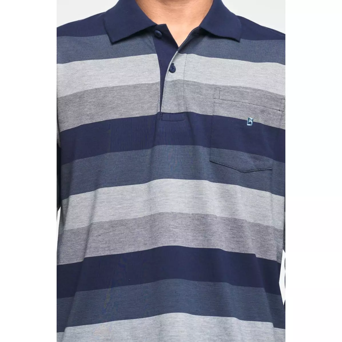 Jual Hassenda Dev Baverre Kaos Polo Kerah Salur Lengan Panjang VPB20016BRU Navy Original 2025 ...