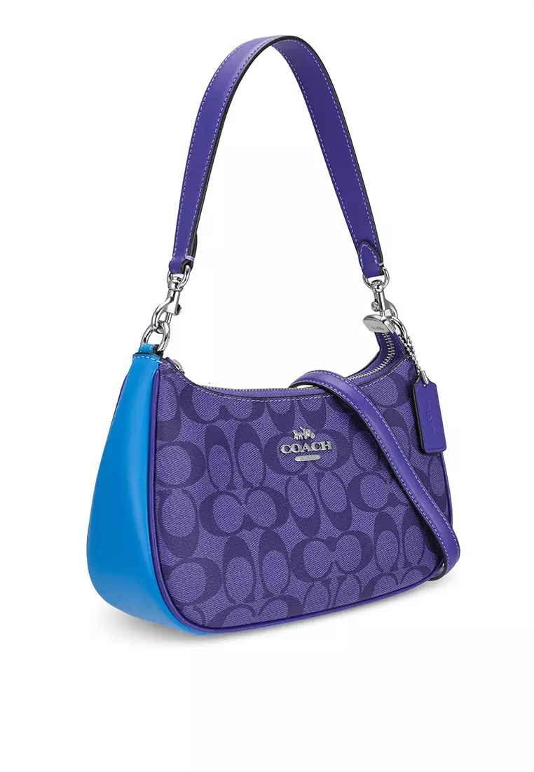 Coach Women's Teri Shoulder Bag In Blocked Signature Canvas at Ella ...