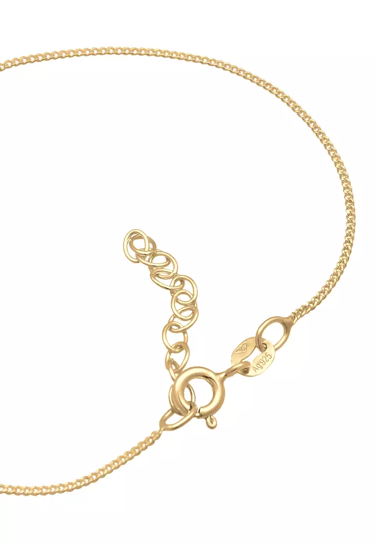 Buy ELLI GERMANY Swarovski® Crystal Heart Charm Bracelet – Gold-Plated ...