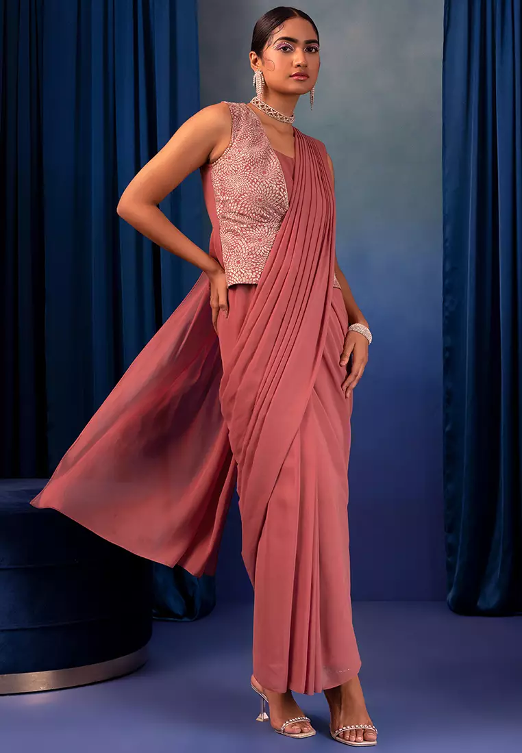 Buy Indya Indya X Rohit Gandhi and Rahul Khanna Peach Ready To Wear ...