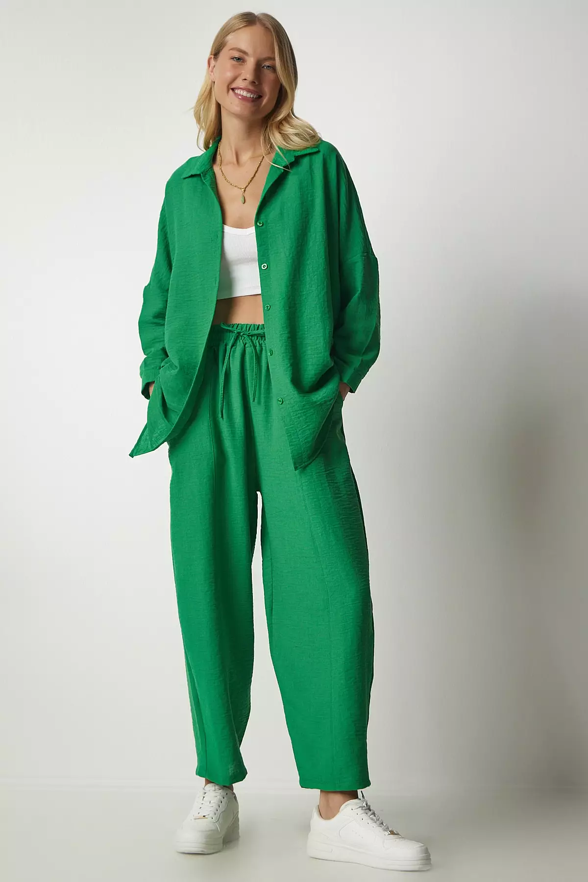 Buy Happiness Istanbul Linen Shirt & Salwar Pant Set 2025 Online | ZALORA