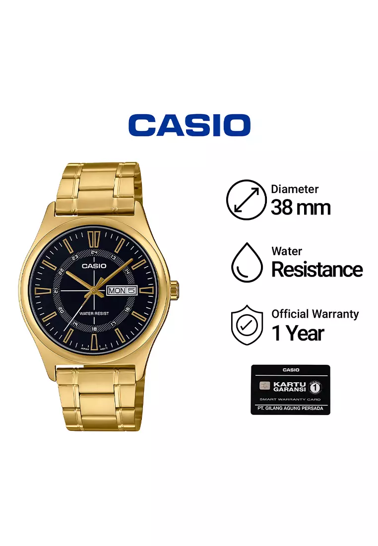Jual Casio Casio Jam Tangan Analog Pria Gold Stainless Steel Mtp V006g 1c Original 2025