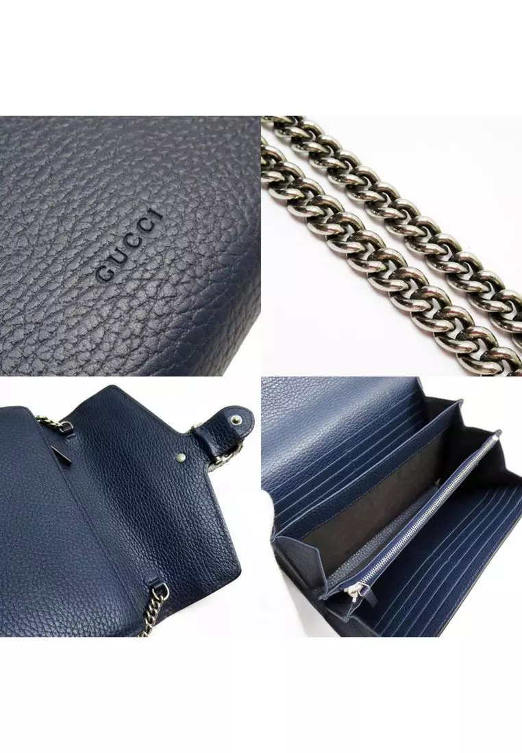 Buy Gucci Pre-Loved Gucci Blue Leather Dionysus 2025 Online | ZALORA ...