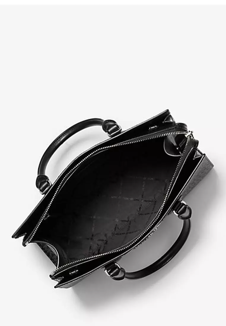 MICHAEL KORS Sheila Medium Signature Logo and Metallic Satchel 2024 | Buy MICHAEL KORS Online ...