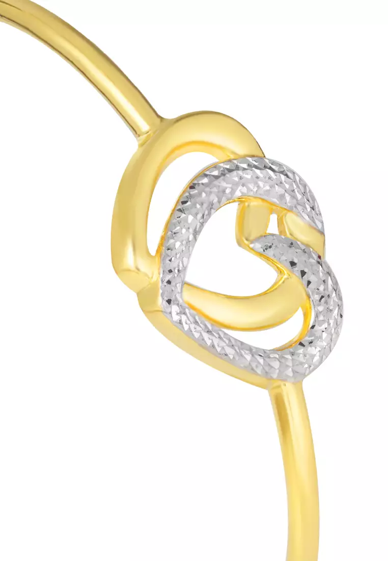 Buy TOMEI TOMEI Dual-Tone Lovely Bangle, Yellow Gold 916 2024 Online ...