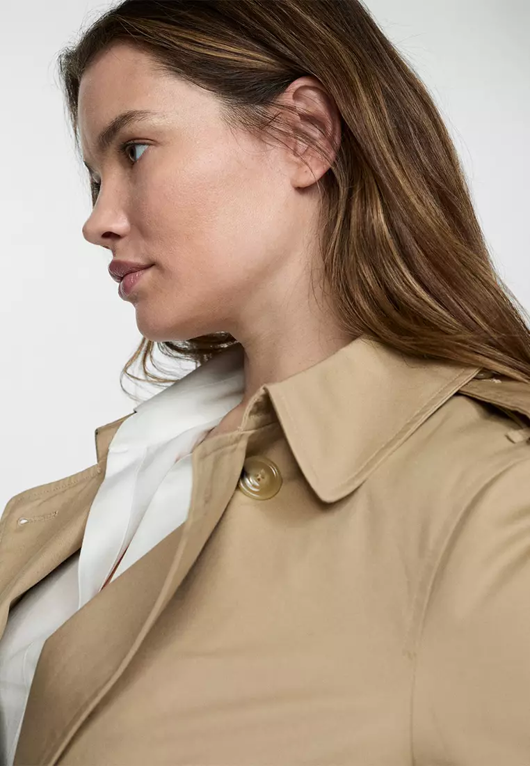 Jual Mango Classic Trench Coat With Belt Original 2025 | ZALORA Indonesia