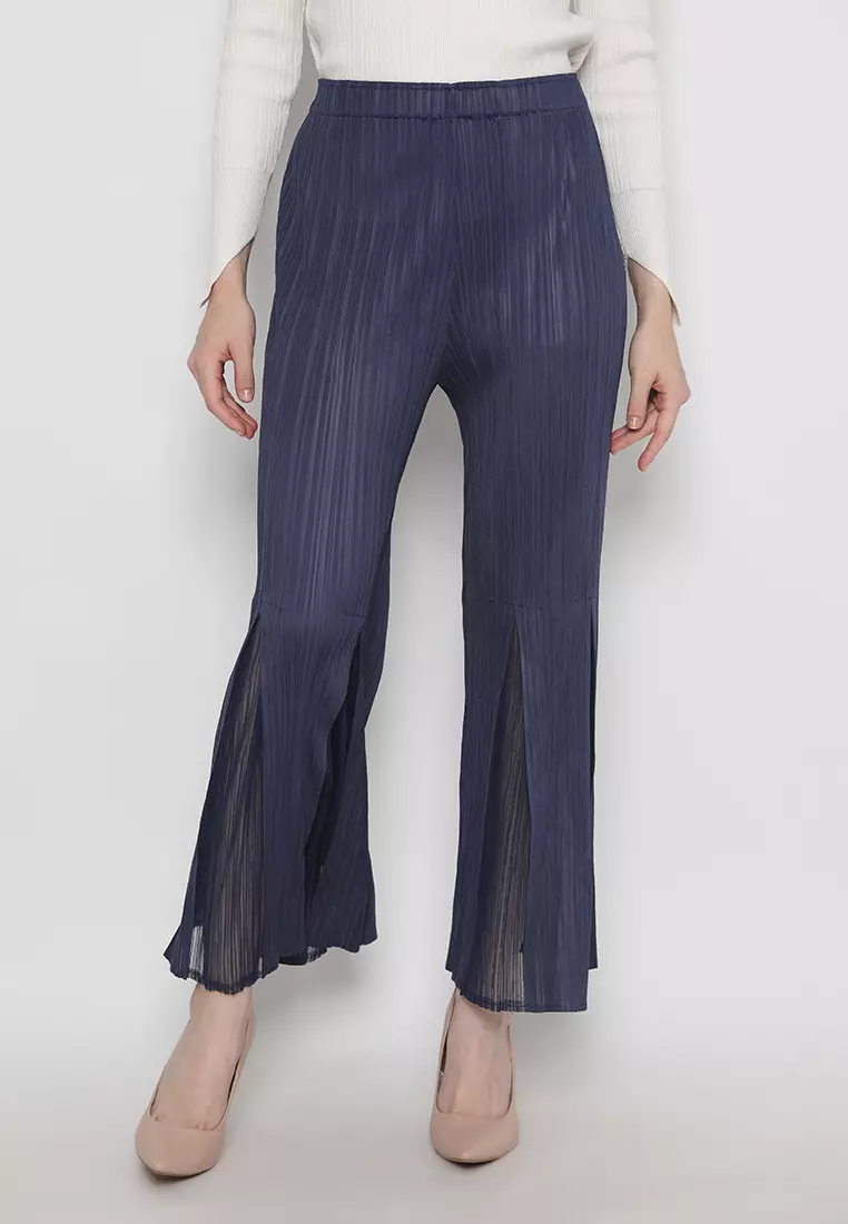 Jual Rupa Arupa Rupa Arupa - Navy Blue Lindsey Pleats Pants Original ...
