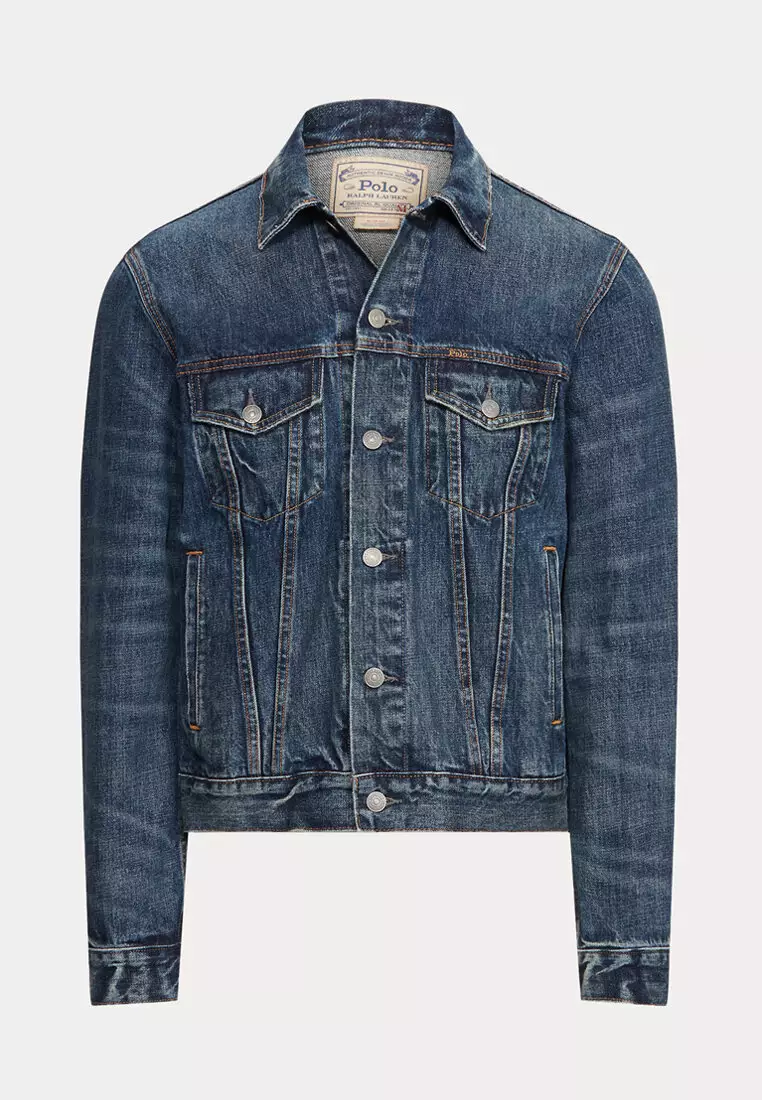 Buy Polo Ralph Lauren Faded Denim Trucker Jacket 2025 Online | ZALORA