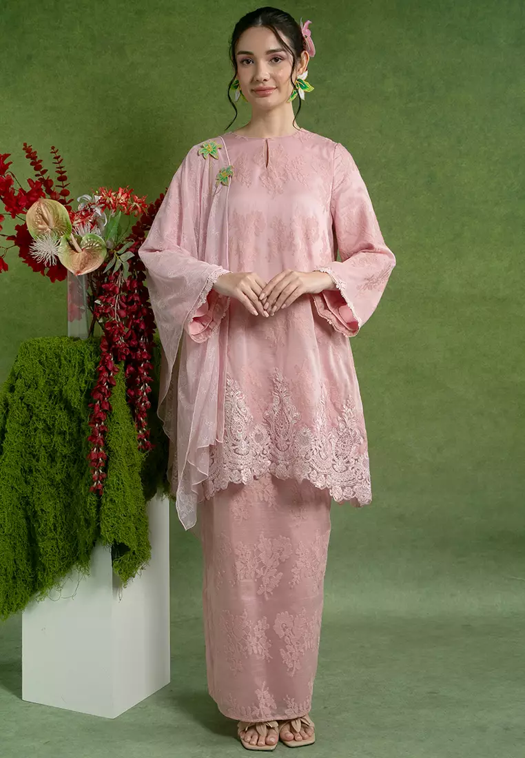 Buy Lubna Marina Kurung Labuh Set with Selendang 2026 Online | ZALORA