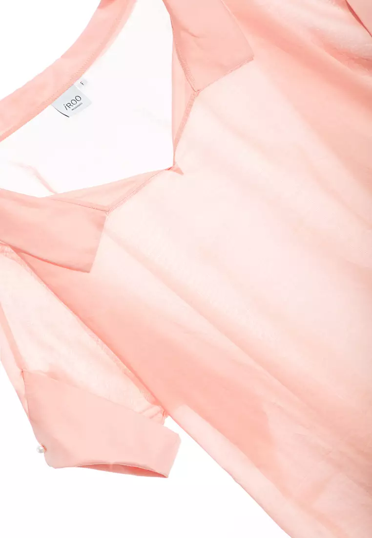 Buy iROO Basic Peach Short Sleeve Top 2025 Online | ZALORA Philippines