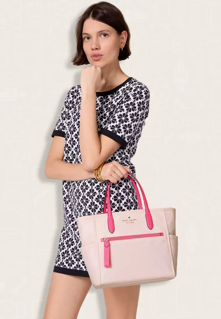Jual Kate Spade Kate Spade Chelsea Nylon Medium Satchel Blush Cloud ...