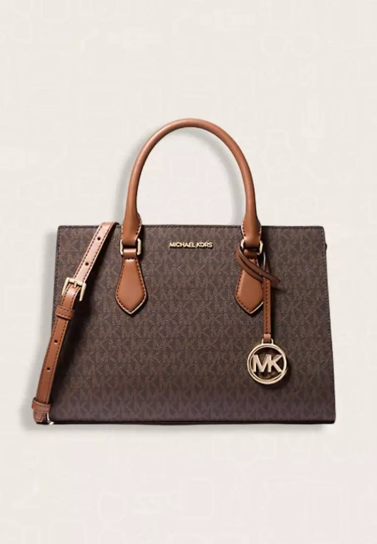 Jual MICHAEL KORS Michael Kors Sheila Medium Logo Satchel Brown Original 2024 | ZALORA Indonesia