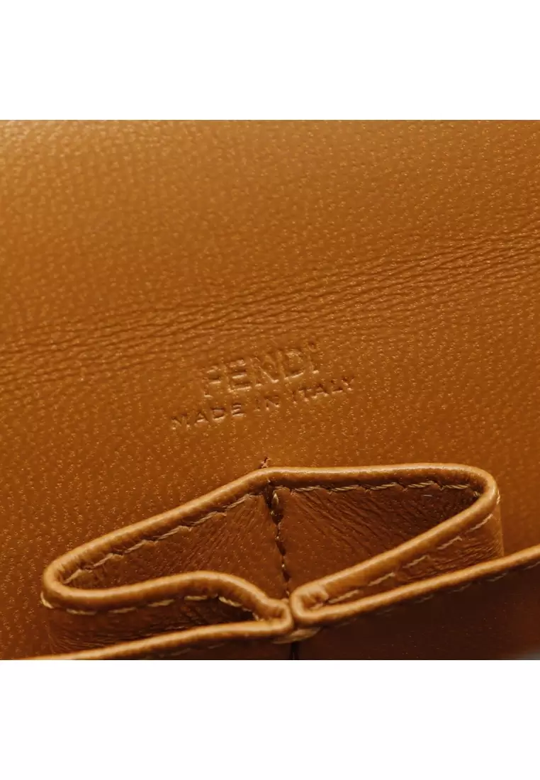 Buy Fendi Pre-Loved Fendi First Side chain handbag leather light brown ...