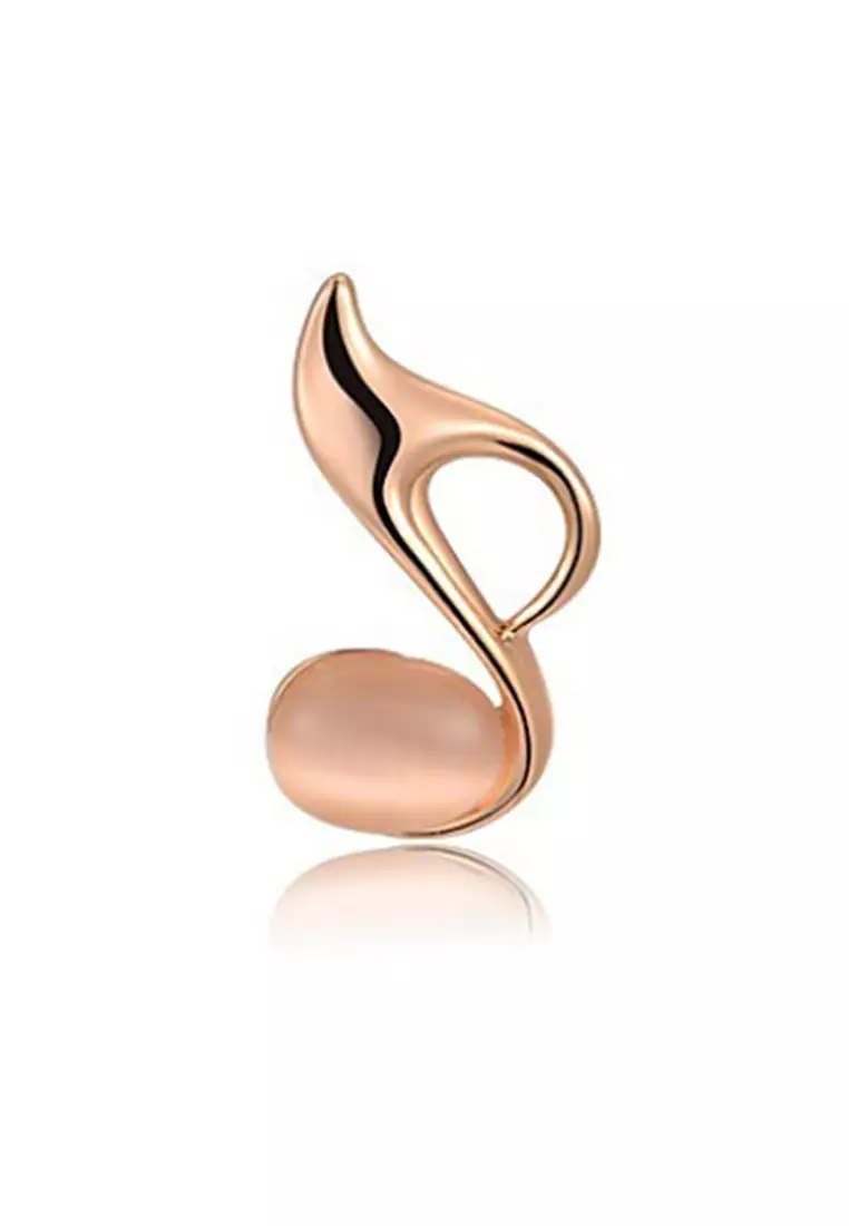 Buy Kings Collection Rose Gold Musical Notes Earrings (KJEA18029 ...