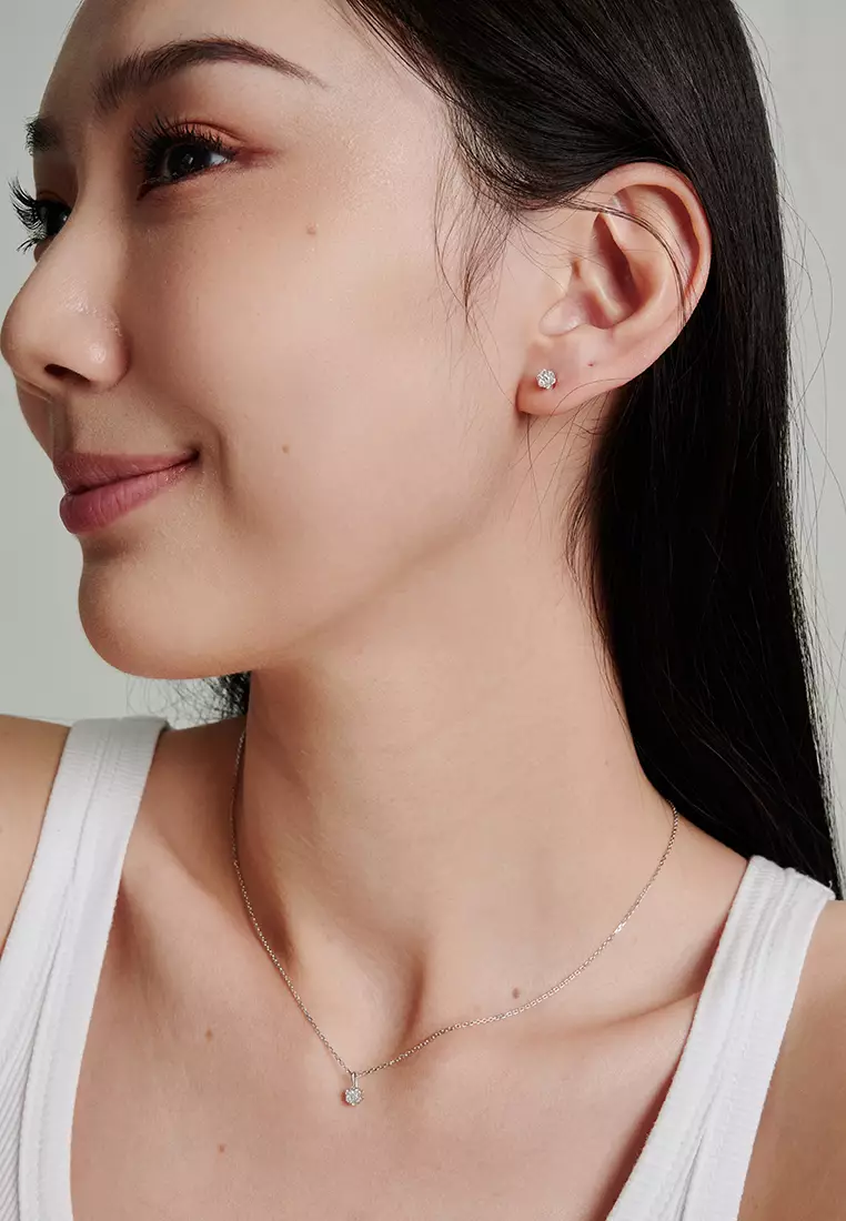 Buy LAZO DIAMOND LAZO DIAMOND Mini Illusion Blooming Diamond Stud ...