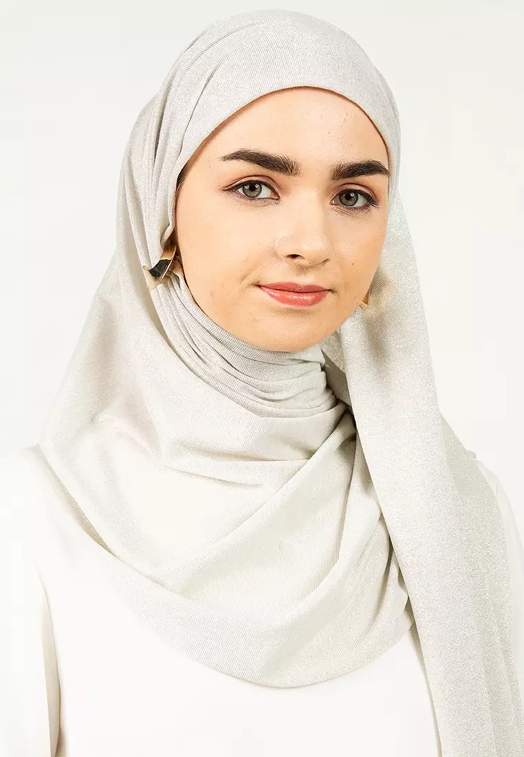 Buy KASHKHA Jersey Shimmer Plain Shawl Online | ZALORA Malaysia