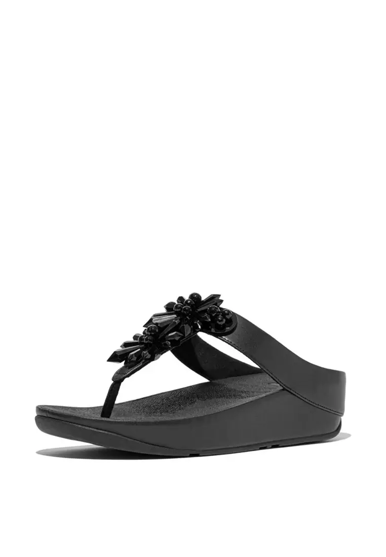 Buy FitFlop RUMBA Women's Starbust-Bead Toe-Post Sandals - Black (IE6 ...